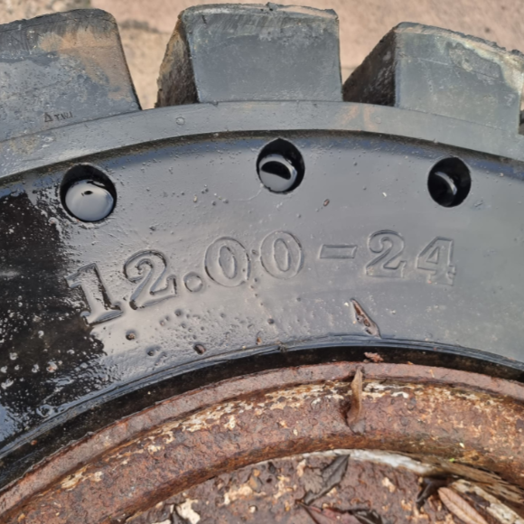 Handler 12.00 x 24" Solid Tyres + Rims X4 full set - JB Barrett Tractors